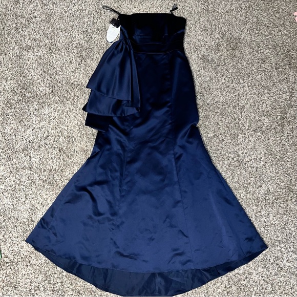Alfred Angelo | Dresses | Alfred Angelo Navy Blue Strapless Evening ...